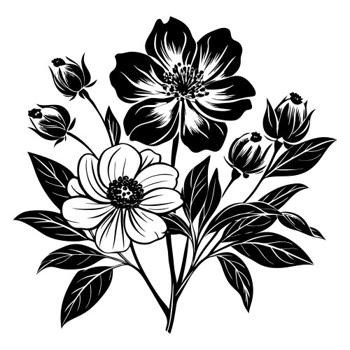 Free flower art icons graphics Royalty Free Vector Image