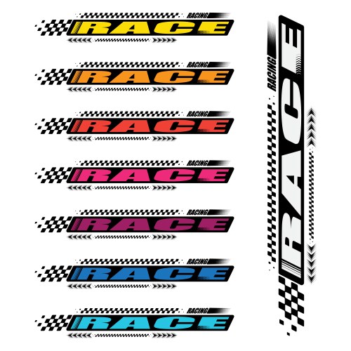 Race car lines sport stripes vinyl stickers Vector Image