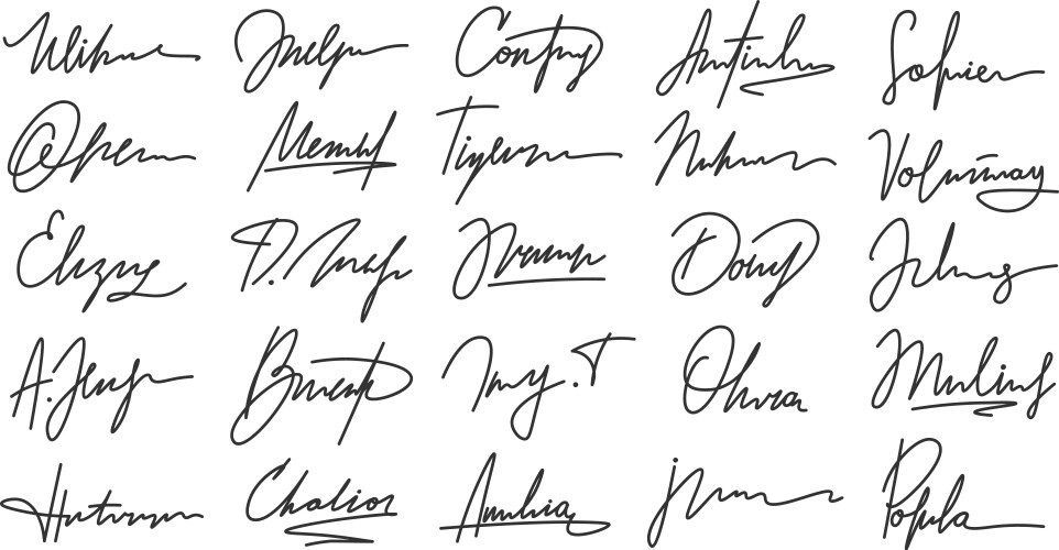 Symbol Signature Vector Images (over 160,000)