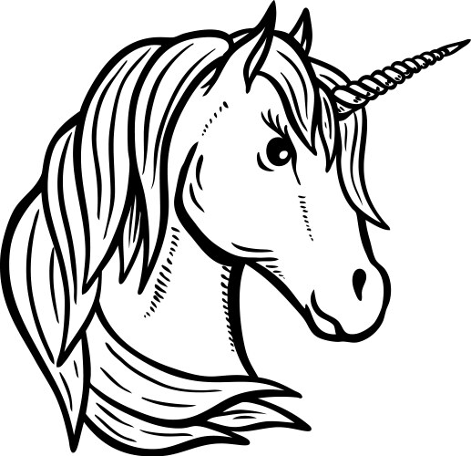 Unicorn Line Drawing Vector Images (over 4,500)