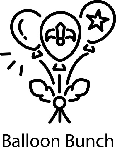 Bunch of Balloons Outline Vector Images (over 510)