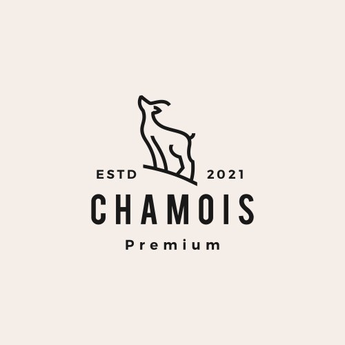 Chamois logo icon Royalty Free Vector Image - VectorStock