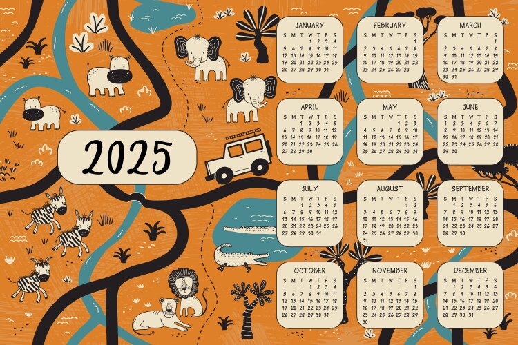 2025 Calendar Simple Vector Images (over 2,000)