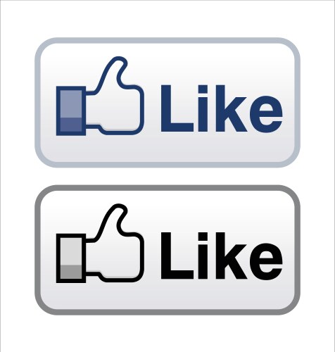 Like and dislike button Royalty Free Vector Image
