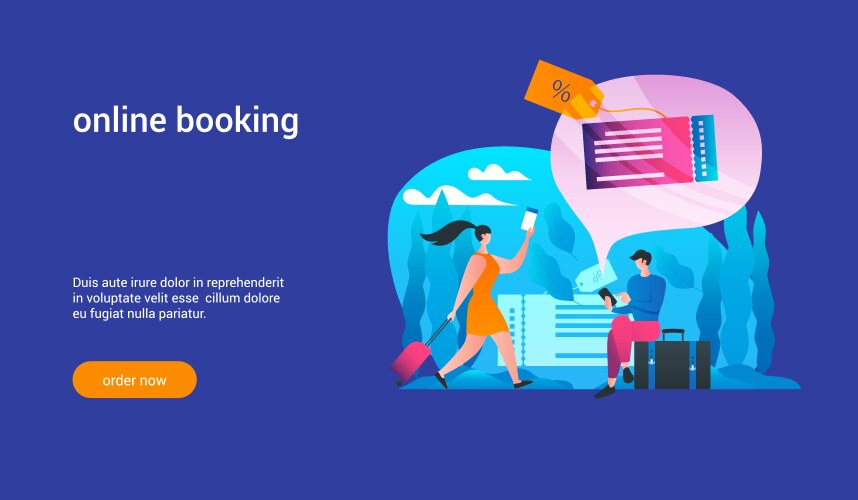 Booking cartoon icon Royalty Free Vector Image