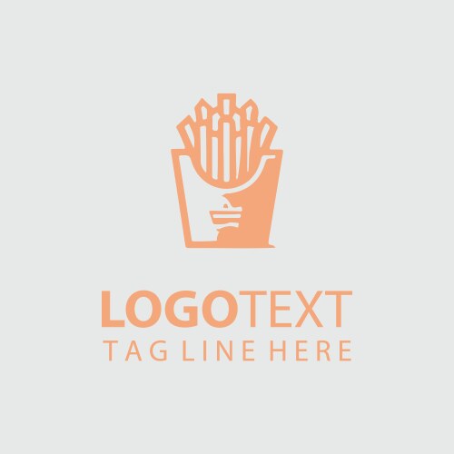 French fries logo Royalty Free Vector Image - VectorStock