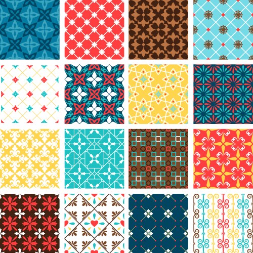 Realistic ceramic floor tiles icon set Royalty Free Vector