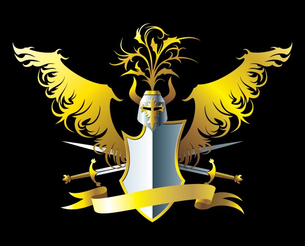 Archangel with six wings holding a sword Vector Image