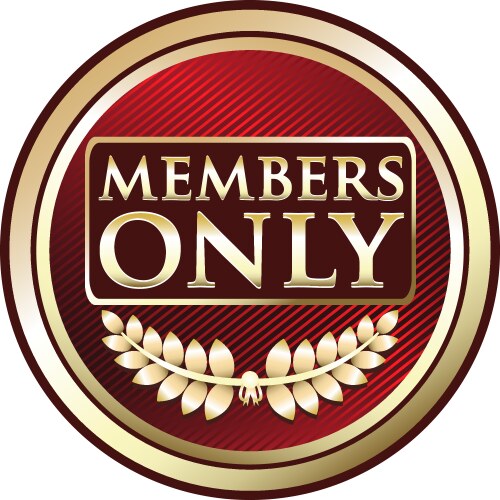 Members only red grunge rubber stamp Royalty Free Vector