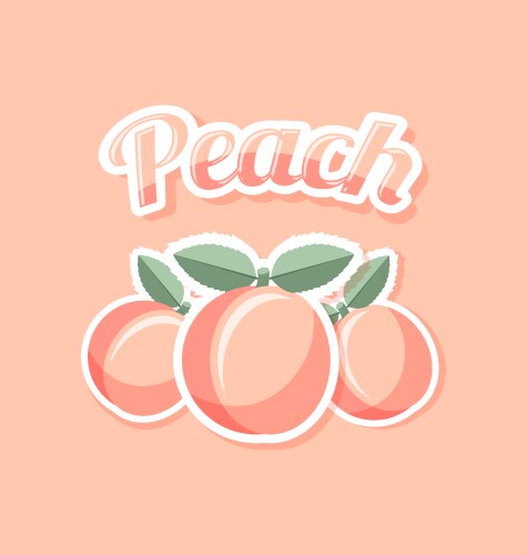 Peach fuzz botanical set texture motif Royalty Free Vector