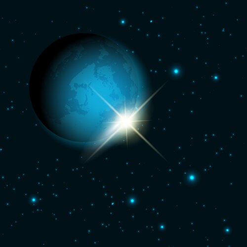 Planets In Space Solar System Background Vector Image