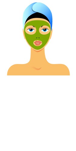 Beautiful woman with facial mask Royalty Free Vector Image