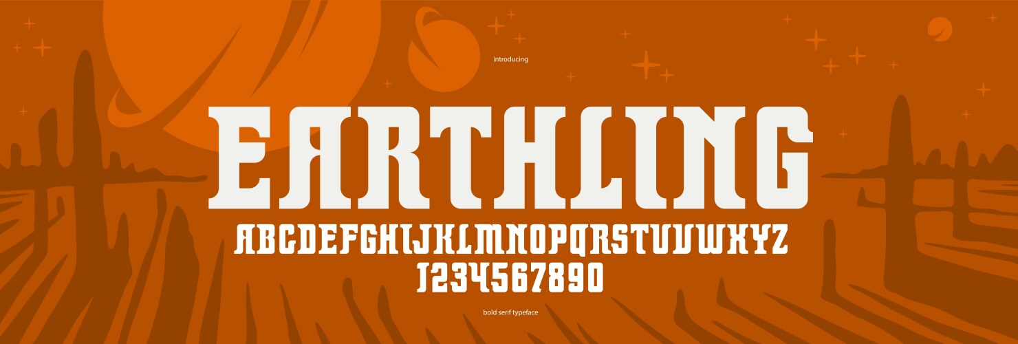 Classic style serif display font for logos Vector Image