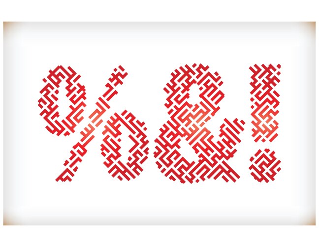 Maze letters Royalty Free Vector Image - VectorStock