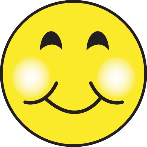 Two smiley faces next to each other on blue Vector Image