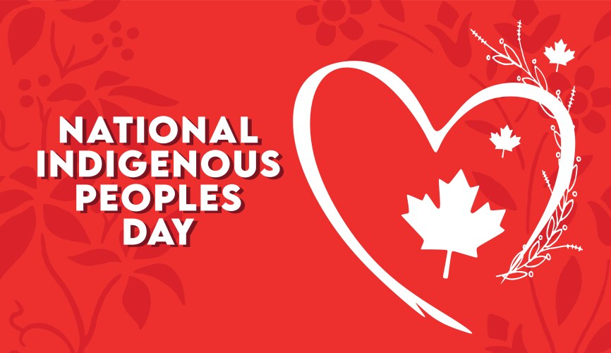 Canada national indigenous peoples day Royalty Free Vector