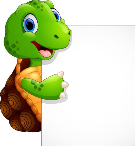 Cut cartoon turtle Royalty Free Vector Image - VectorStock