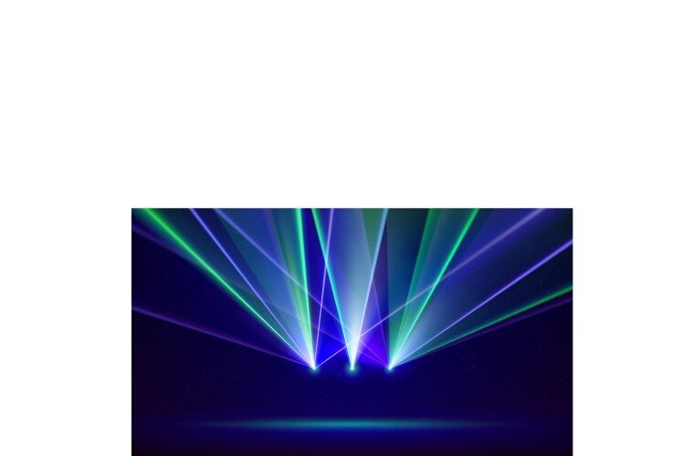 Laser light show bright led beams dj Royalty Free Vector