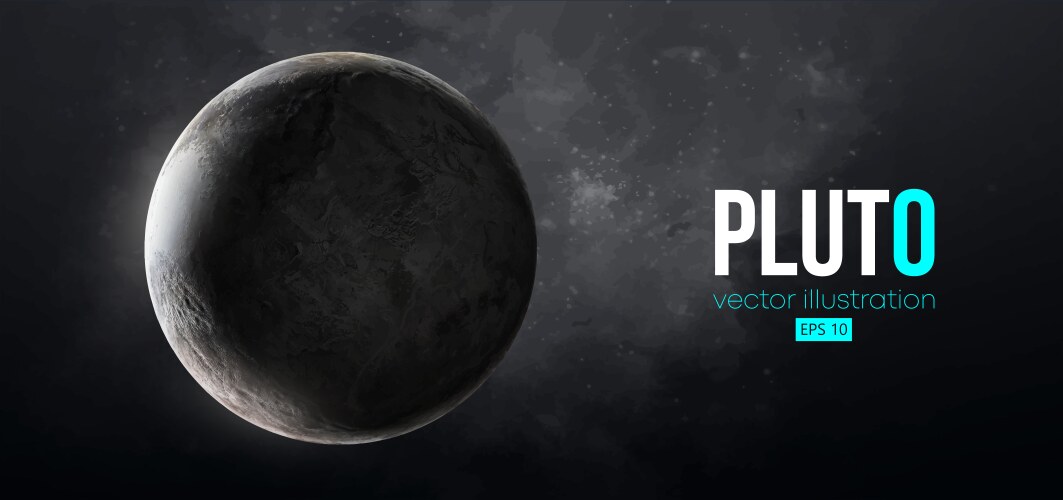 Dwarf planet pluto icon solar system cosmos Vector Image