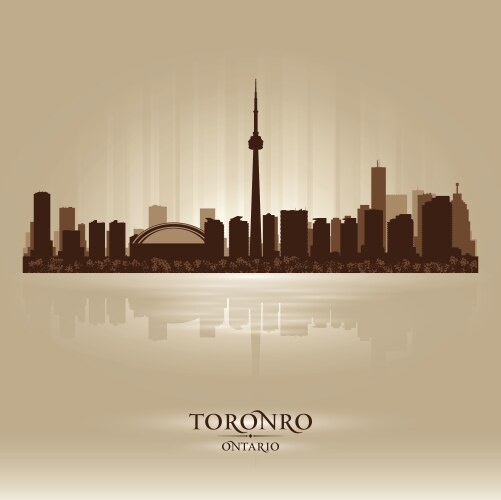 Toronto Skyline Reflection Royalty Free Vector Image