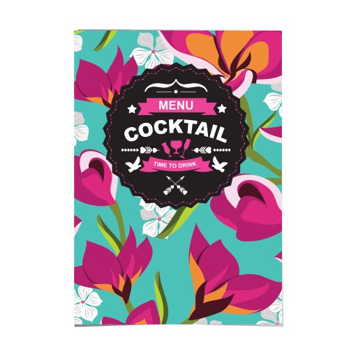 Cocktail bar menu template design Royalty Free Vector Image