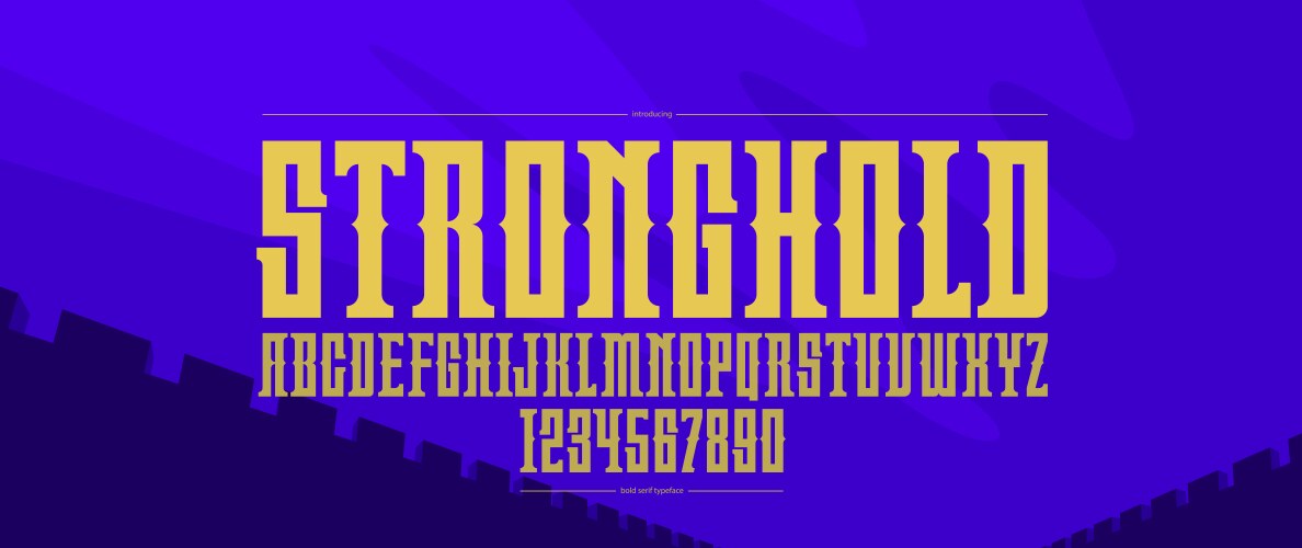 Colossal and monumental epic font vintage Vector Image