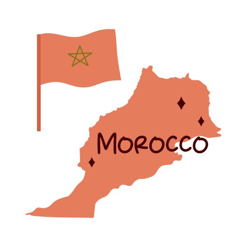 Travel to morocco set moroccan art and culture Vector Image