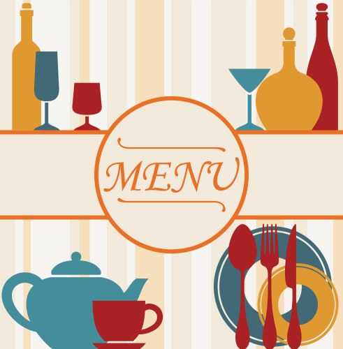 Menu cover background Royalty Free Vector Image