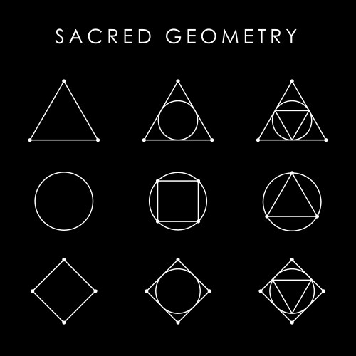 Sacred geometry triangle based symbol and elements