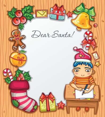 Letter to santa Royalty Free Vector Image - VectorStock