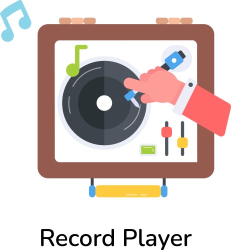 Vinyl player Royalty Free Vector Image - VectorStock