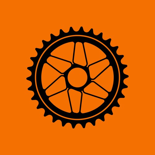 Bike gear star icon Royalty Free Vector Image - VectorStock
