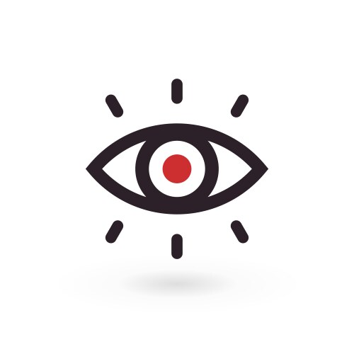 Ai vision icon artificial intelligence robot eye Vector Image