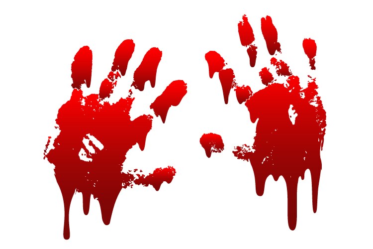 Horror Bloody Handprint Royalty Free Vector Image