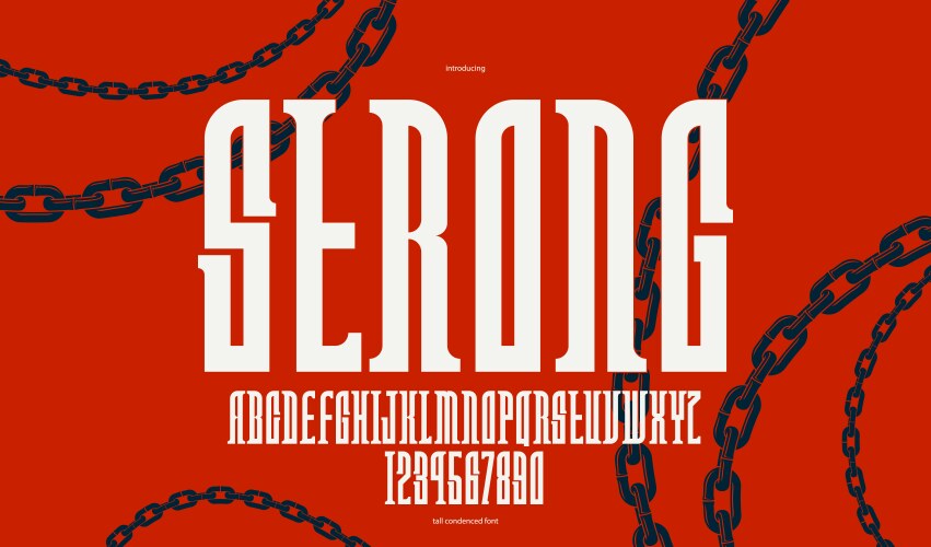 Classic style serif display font for logos Vector Image