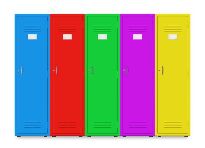 Red school lockers Royalty Free Vector Image - VectorStock