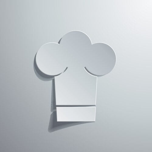 Realistic chef hat composition cooking cap Vector Image