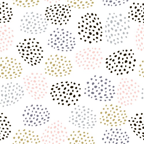 Irregular dots brush strokes pattern seamless Vector Image