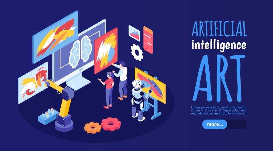 Artificial intelligence art infographics Vector Image