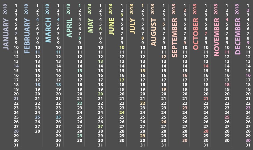 Vertical Calendar Vector Images (over 8,200)