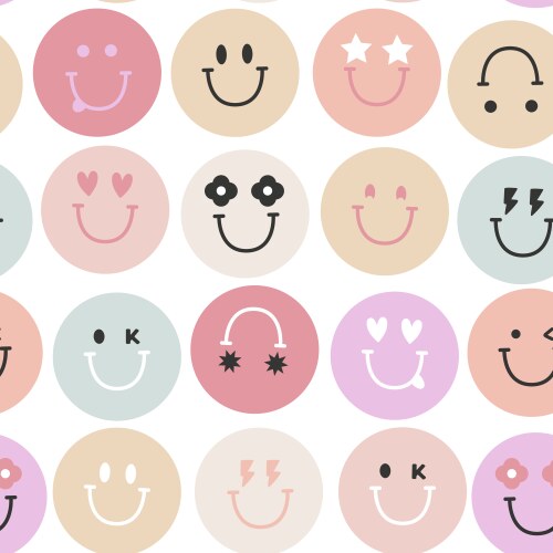 Emoji texture seamless pattern with funny Vector Image