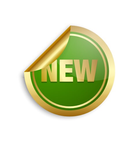 New version label or sticker Royalty Free Vector Image