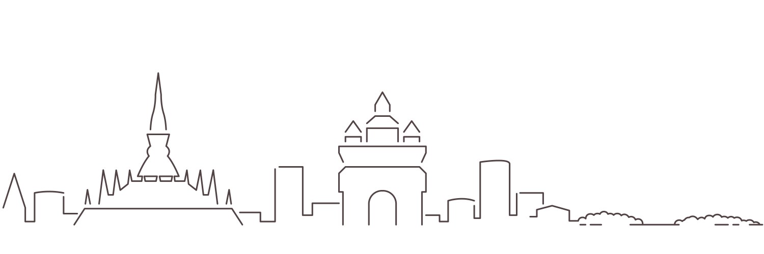 Vientiane city skyline Royalty Free Vector Image