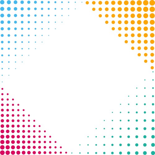 Faded radial halftone corner texture dotted Vector Image