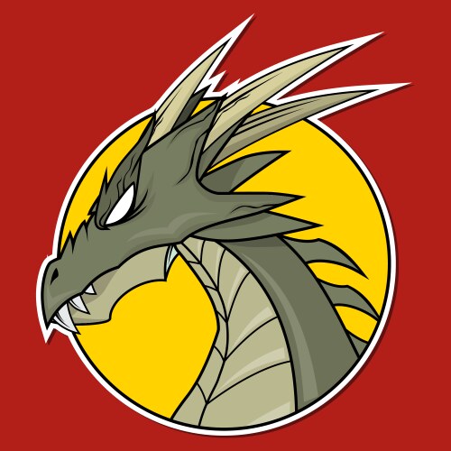 Dragon head Royalty Free Vector Image - VectorStock