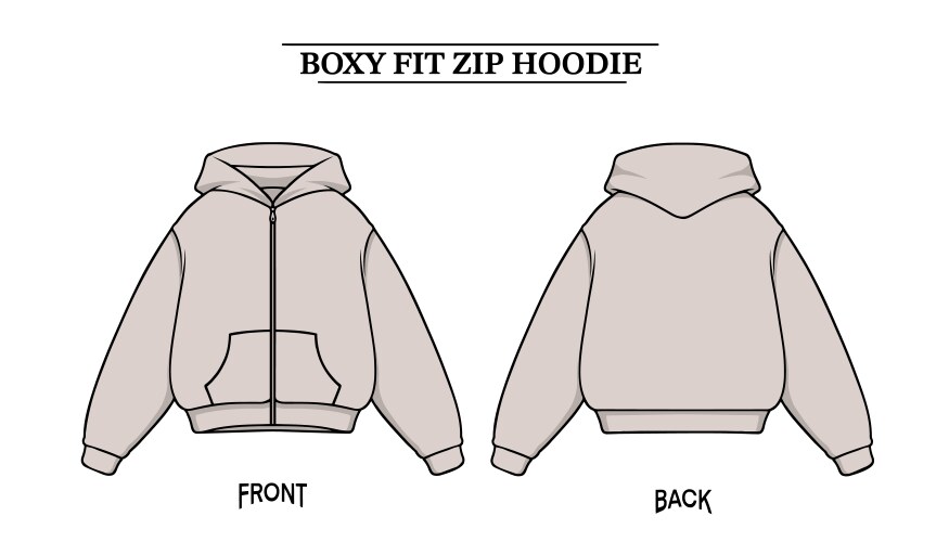Premium design mock up boxy croptop Royalty Free Vector