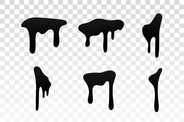 Dripping liquid outline on a transparent Vector Image