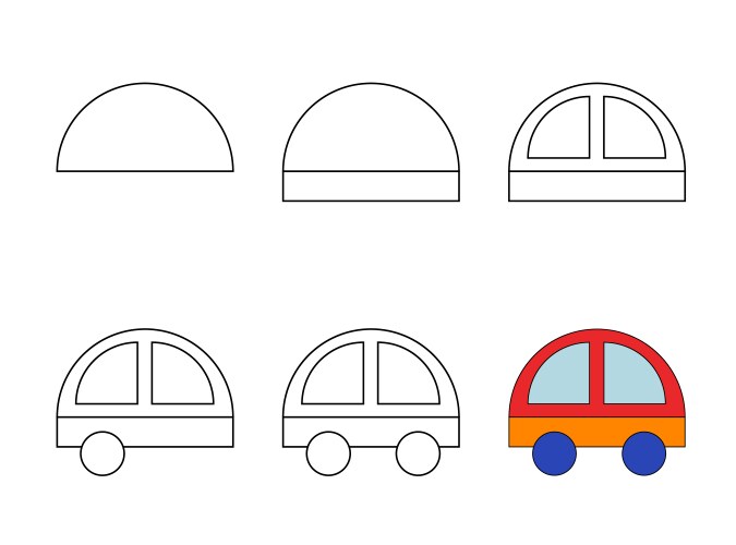 Worksheet easy guide to drawing cartoon house Vector Image