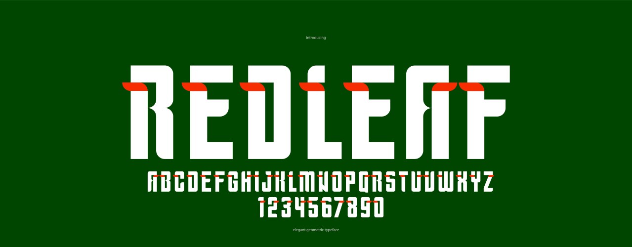 Floral display font for logos and headlines Vector Image