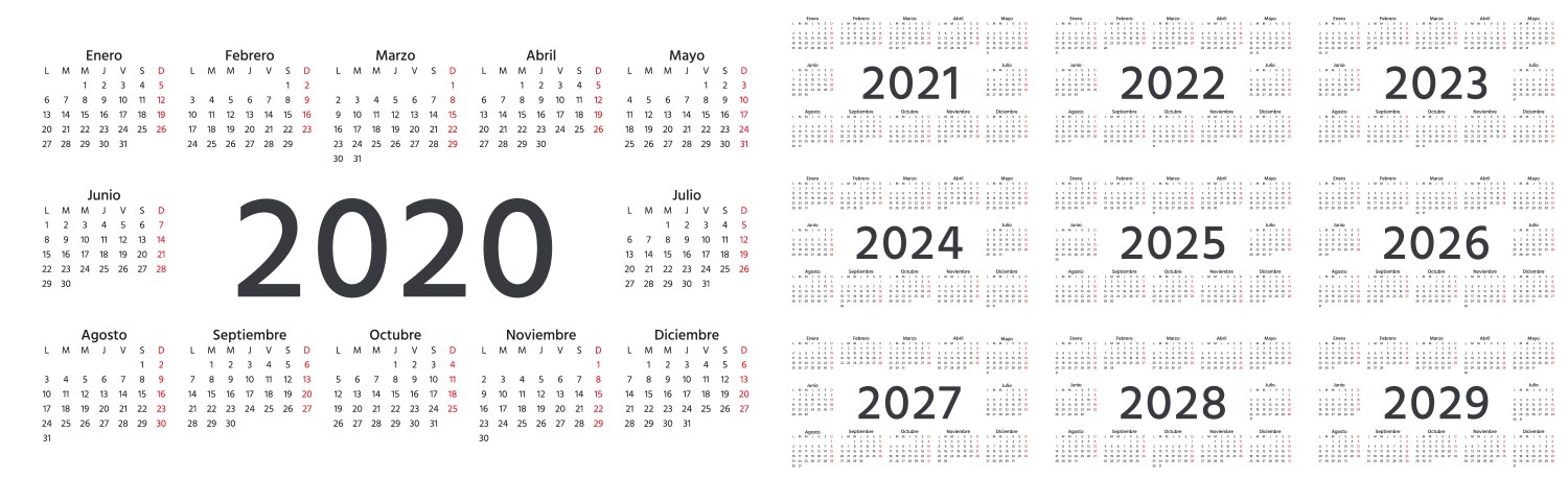 Calendario 2020 Vector Images (37)